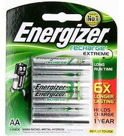 Energizer Recharge Extreme battery pack (4 NIMH AA Batteries 2300mAh ...